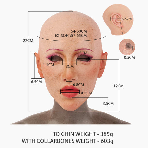 MoliFX | “Molly2” Kafka Makeup | SFX-Level Silicone Female Mask X03D ...