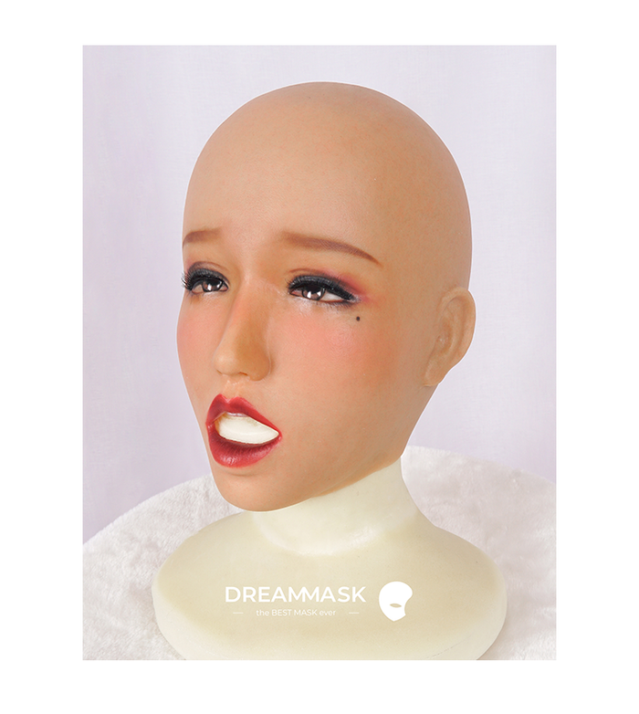 "Violet" The Silicone Female Mask Ahegao with Gag | InTheMask by Moli's