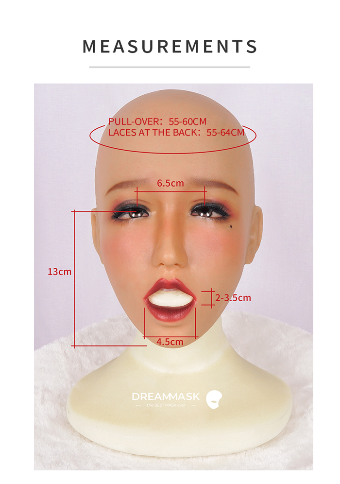 "Violet" The Silicone Female Mask Ahegao with Gag | InTheMask by Moli's